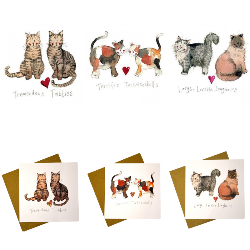 3 X Glitter Greeting Cards by Alex Clark Card Set