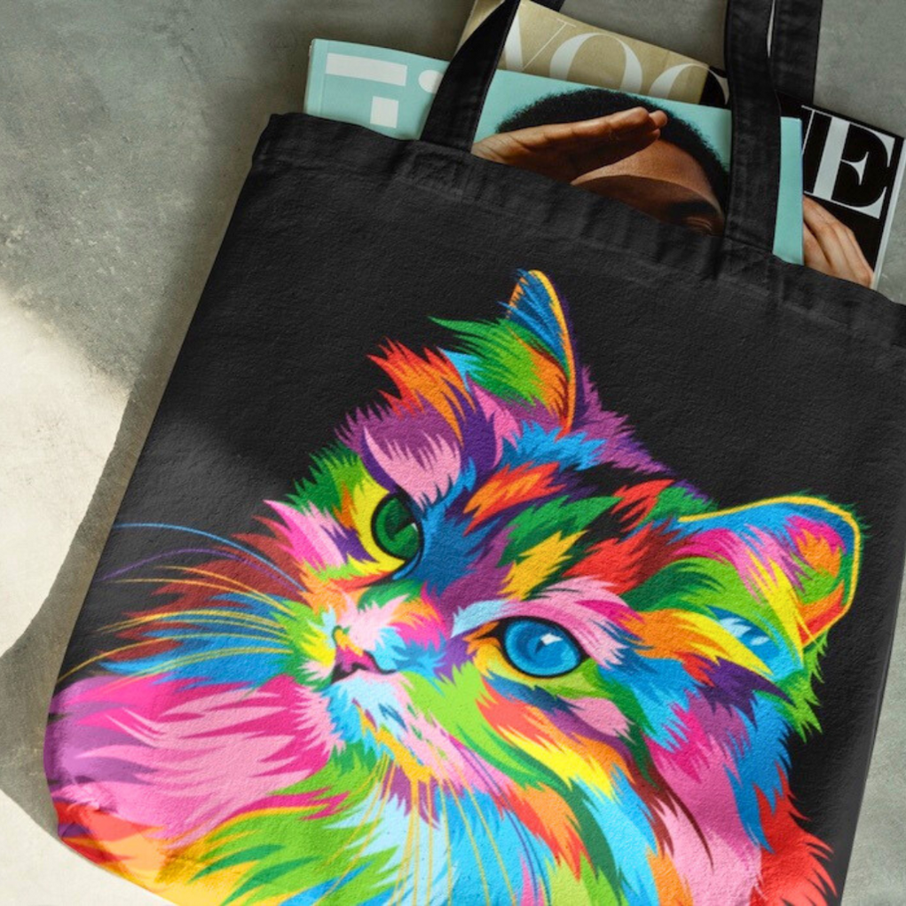 Rainbow Cat Tote / Shopping Bag