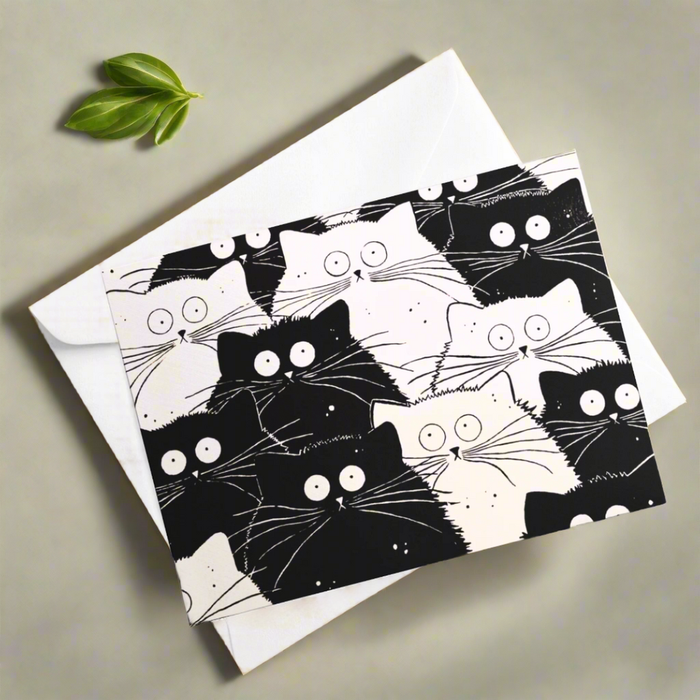 Flash Mog - A Purrfectly Chaotic Cat Card by Kim Haskins