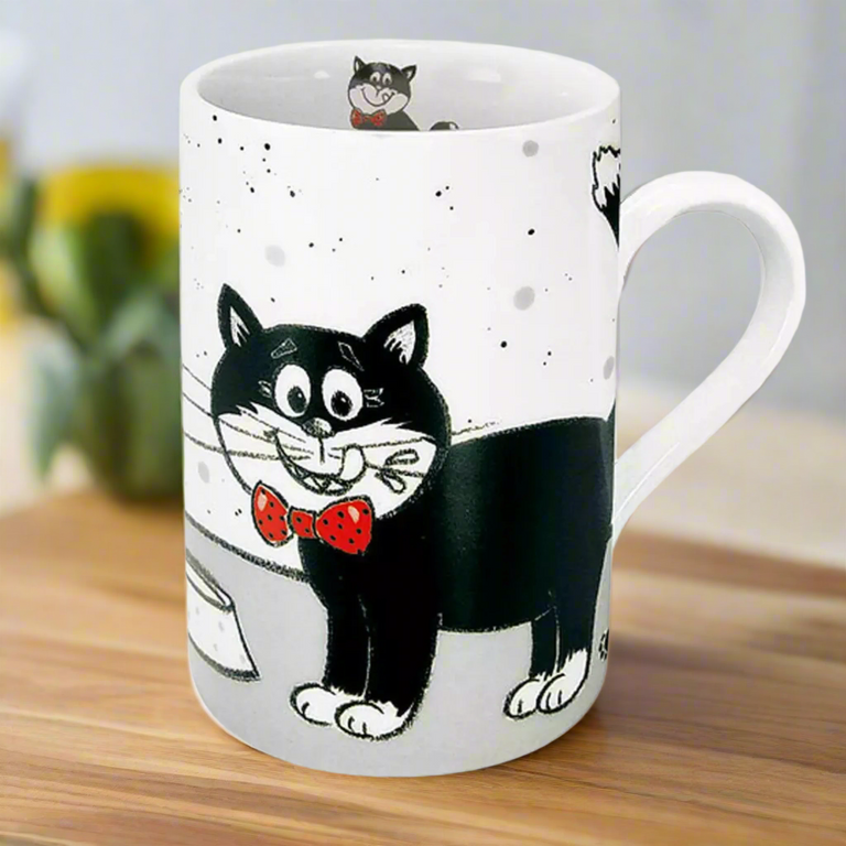 Könitz Carlo the Cat Mug – Fine China Coffee Mug (310ml)