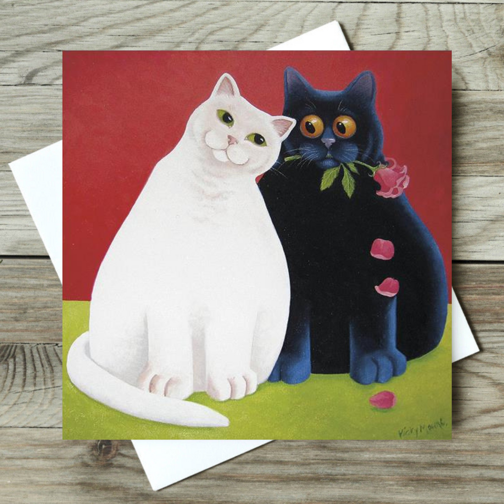 Rose - A Purrfectly Romantic Cat Card