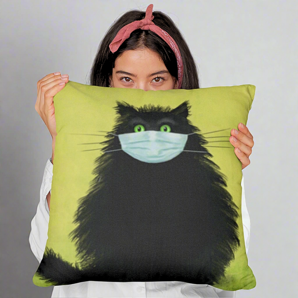 The Masketeer Cat Soft Feel Cushion