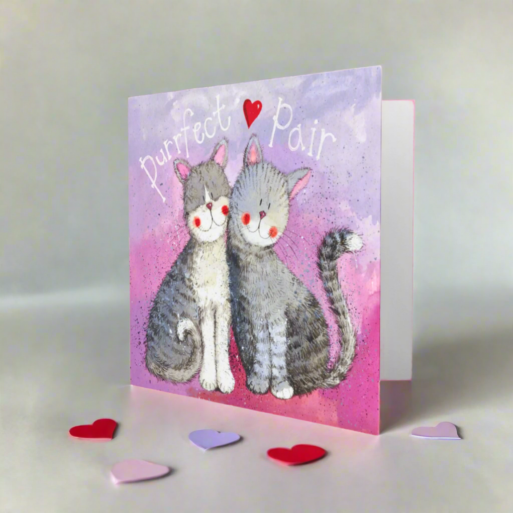 Purrfect Pair Cat Greetings Card
