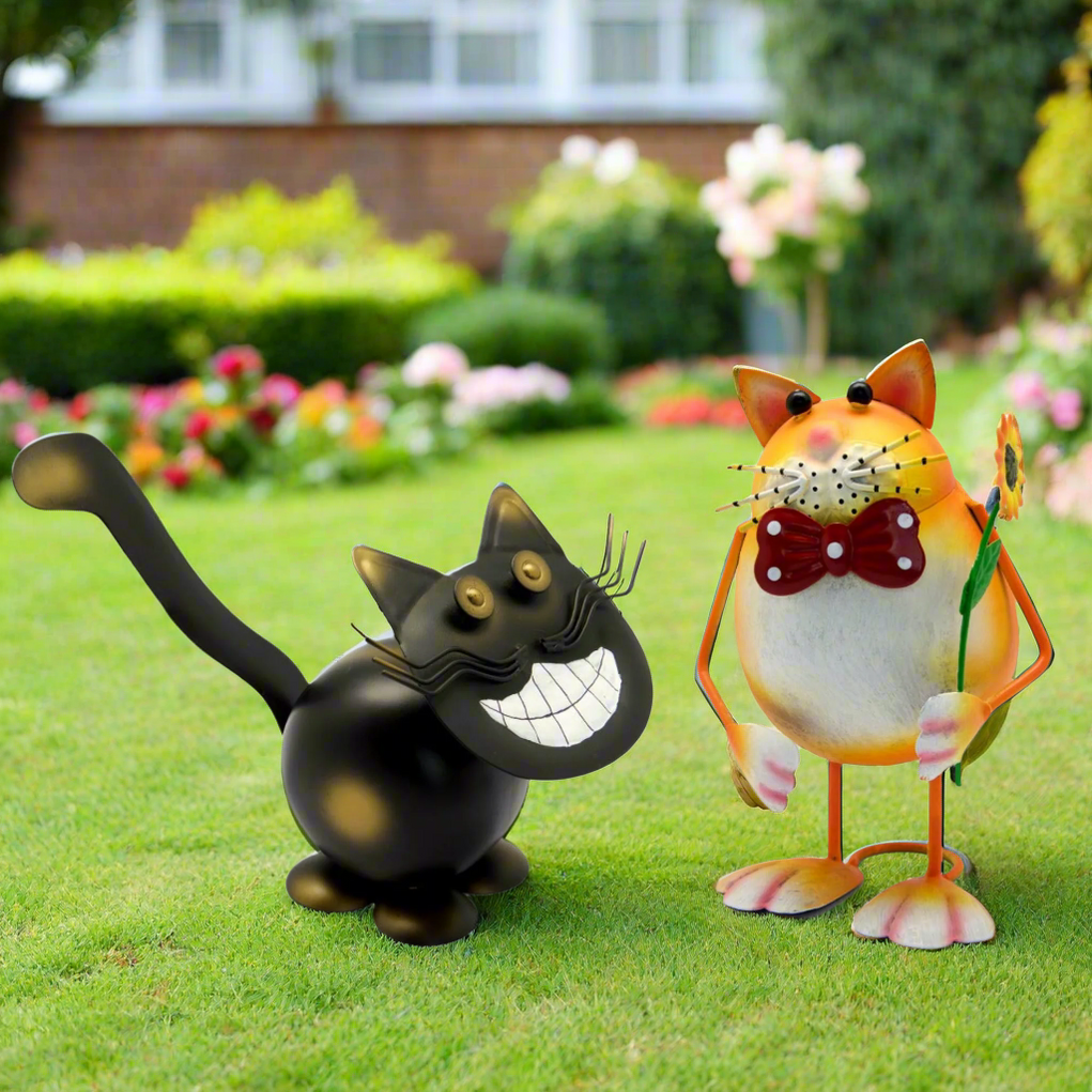 Chester the Cheshire Metal Bobbin Cat Ornament and Ginger Bobbin Cat ...