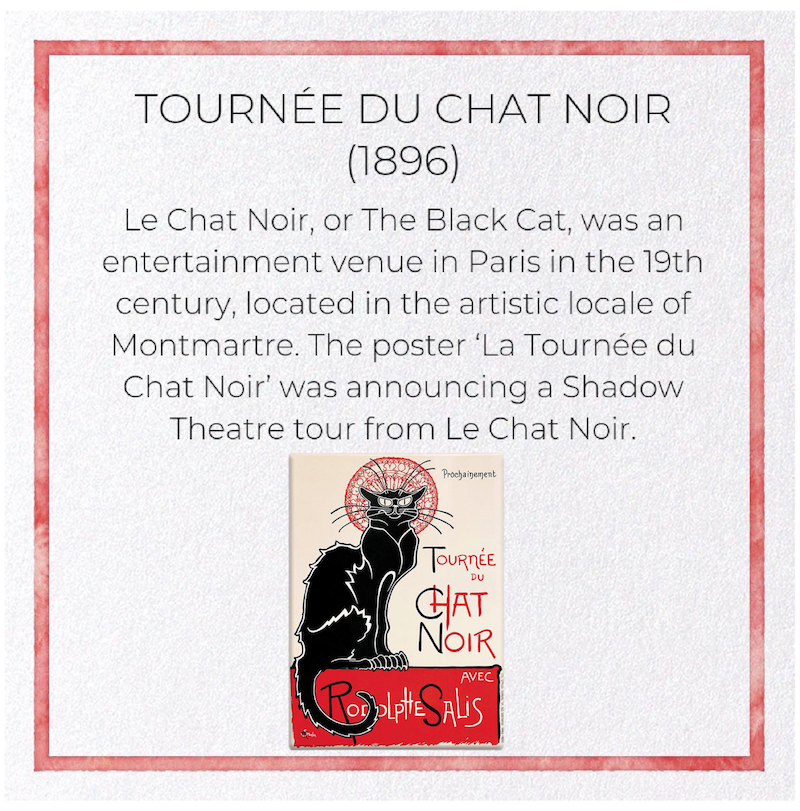 1896 Tournée Du Chat Noir Black Cat Fridge Magnet