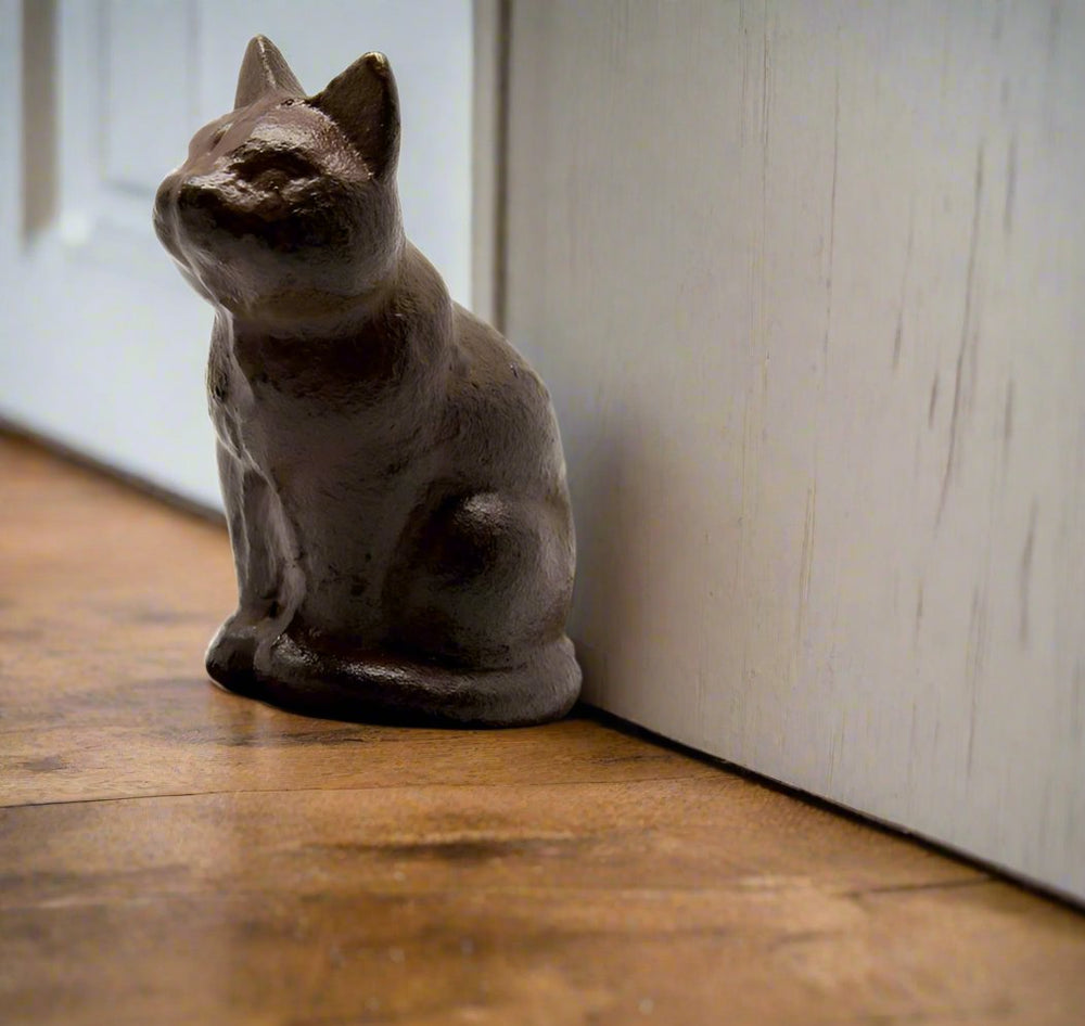 Cat Figure Cast Iron Door Stop